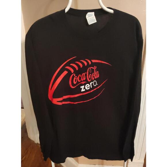 Shirts | Cocacola Zero Football Long Sleeve Tshirt L Delta Euc | Poshmark